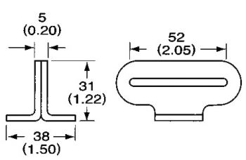 1" F Track Fitting - CTS Cargo Tie-Down Specialty