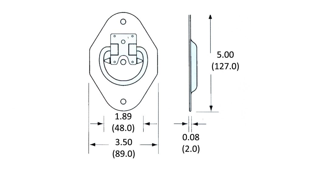 Recessed Anchor, Light Duty - CTS Cargo Tie-Down Specialty