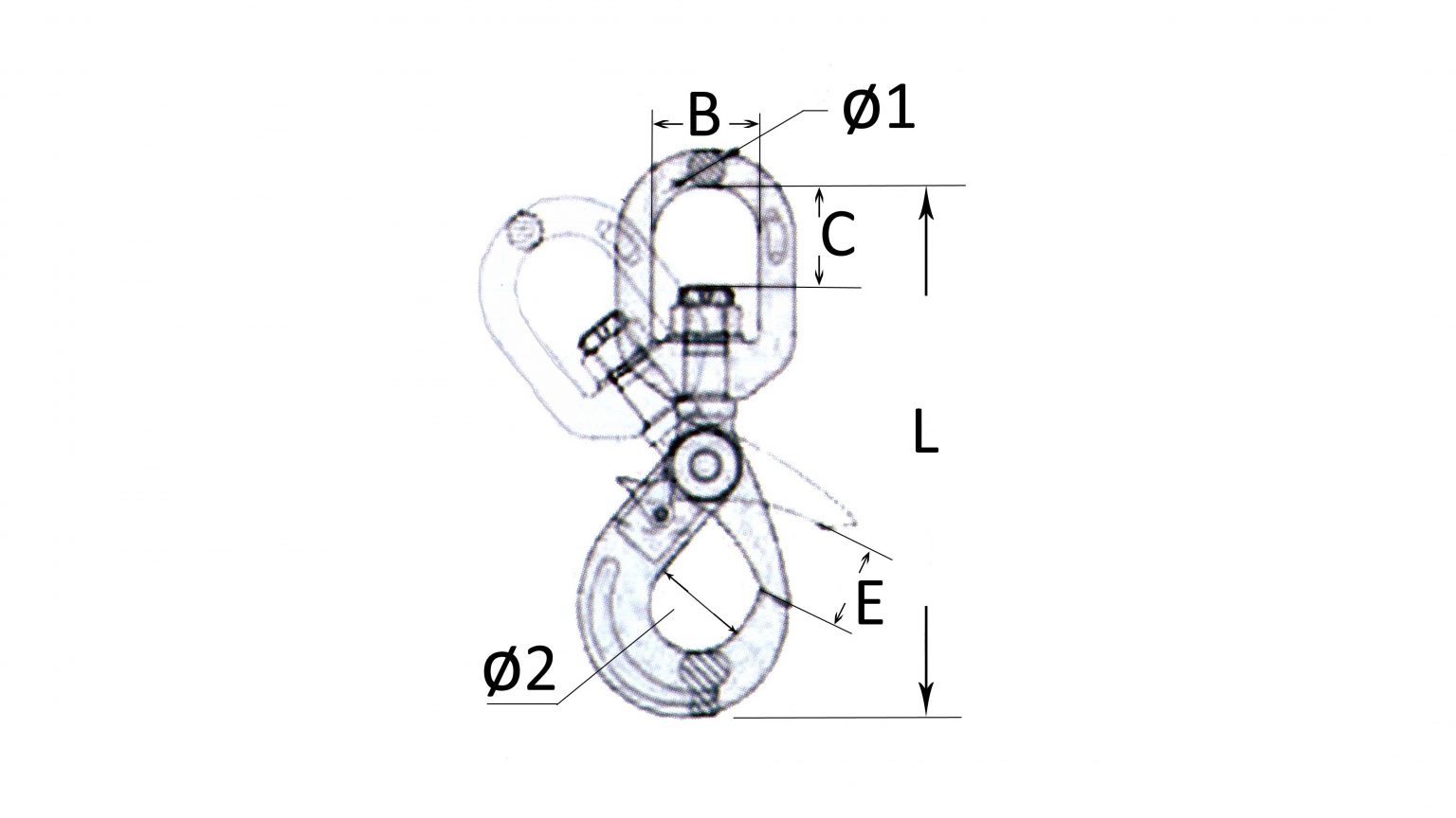 G80 SWIVEL HOOK WITH POSITIVE LOCKING LATCH – CTS Cargo Tie-Down Specialty