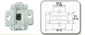 360? Swivel Single E Track with 2 Set Screws - CTS Cargo Tie-Down Specialty