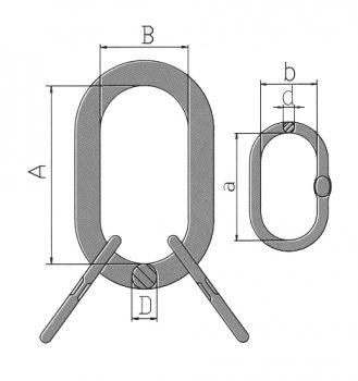 G100 3/4" Master Link Sub-Assembly - CTS Cargo Tie-Down Specialty